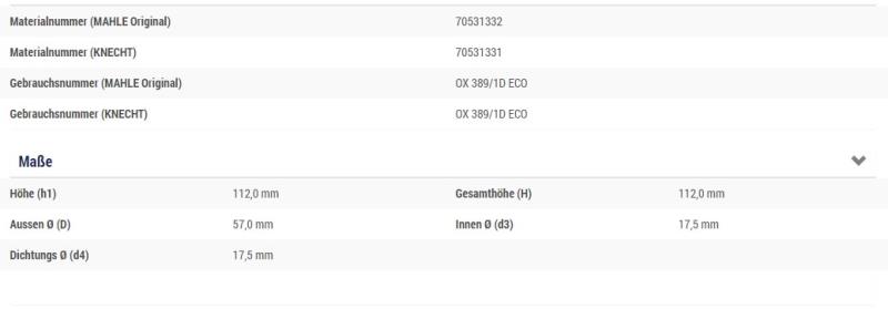 ΦΙΛΤΡΟ ΛΑΔΙΟΥ C-CLASS W205 OM626 VITO W447 OM622